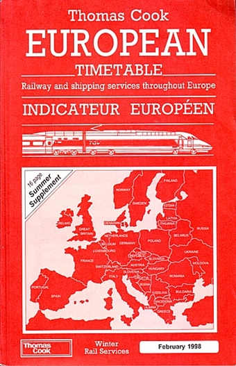 Cooks/European Rail Timetable