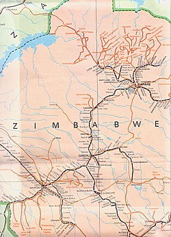 Zimbabwe railway map - www.stenvalls.com